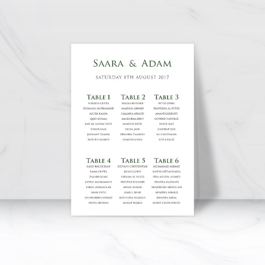 MWC033 – Table Plan – My Wedding Cards